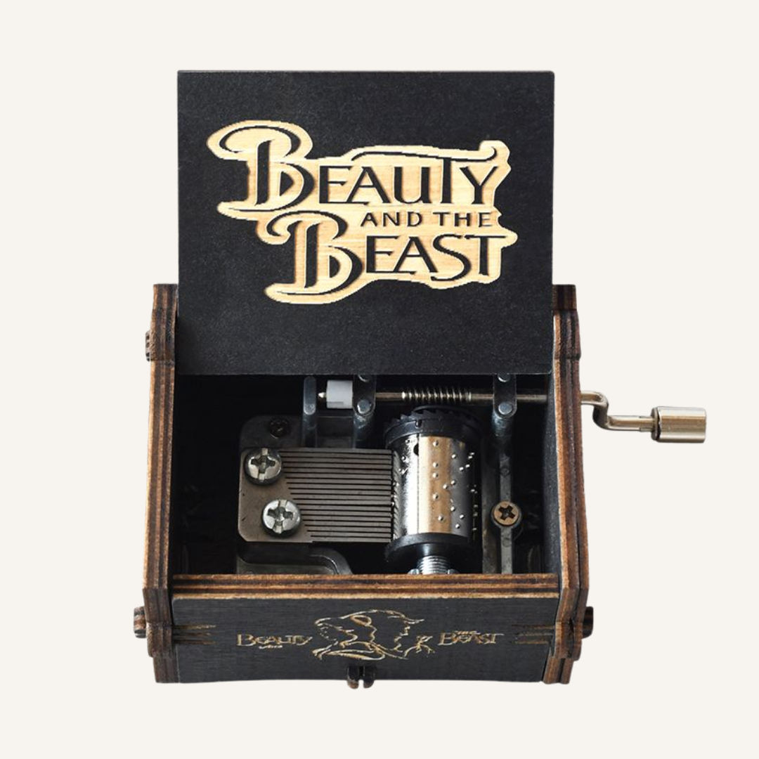 Beauty and The Beast - Hand-Crank Carillon Music Box – Woodylands